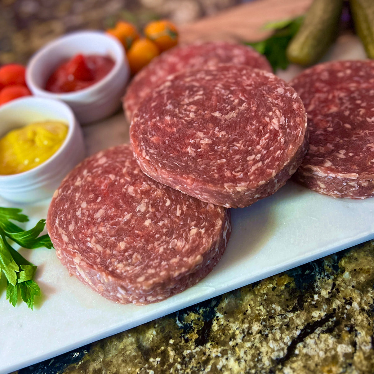 Burger Patties, Signature Blend, Grass-Fed & Dry-Aged – Crossroads Beef